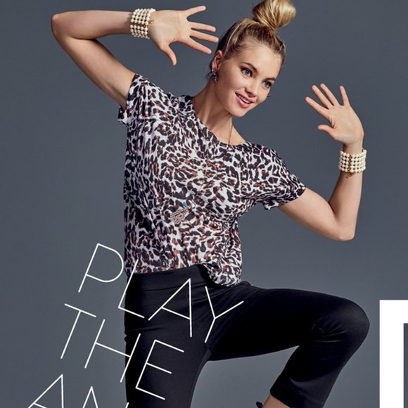 CAbi | Tops | Cabi 344 Pink Panther Cropped Tee Small Euc | Poshmark